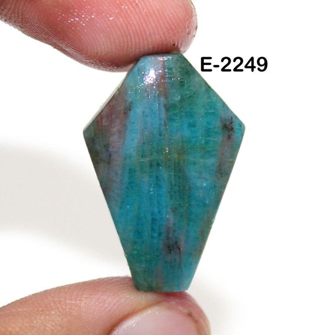 Blue Apatite Coffin Shape Cabochon – Polished Natural Gemstone for ...