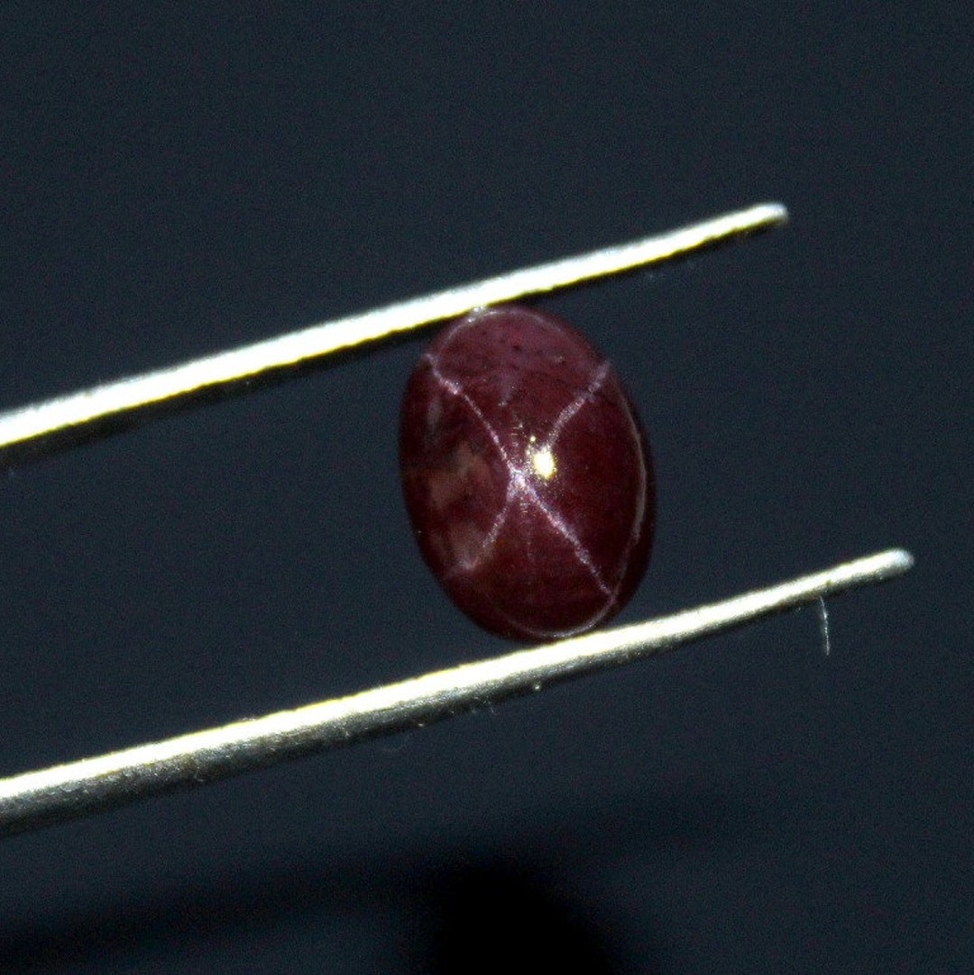 GARNET STAR CABOCHON Gemstone, 4 Ray Garnet Star Top Quality Gemstone ...
