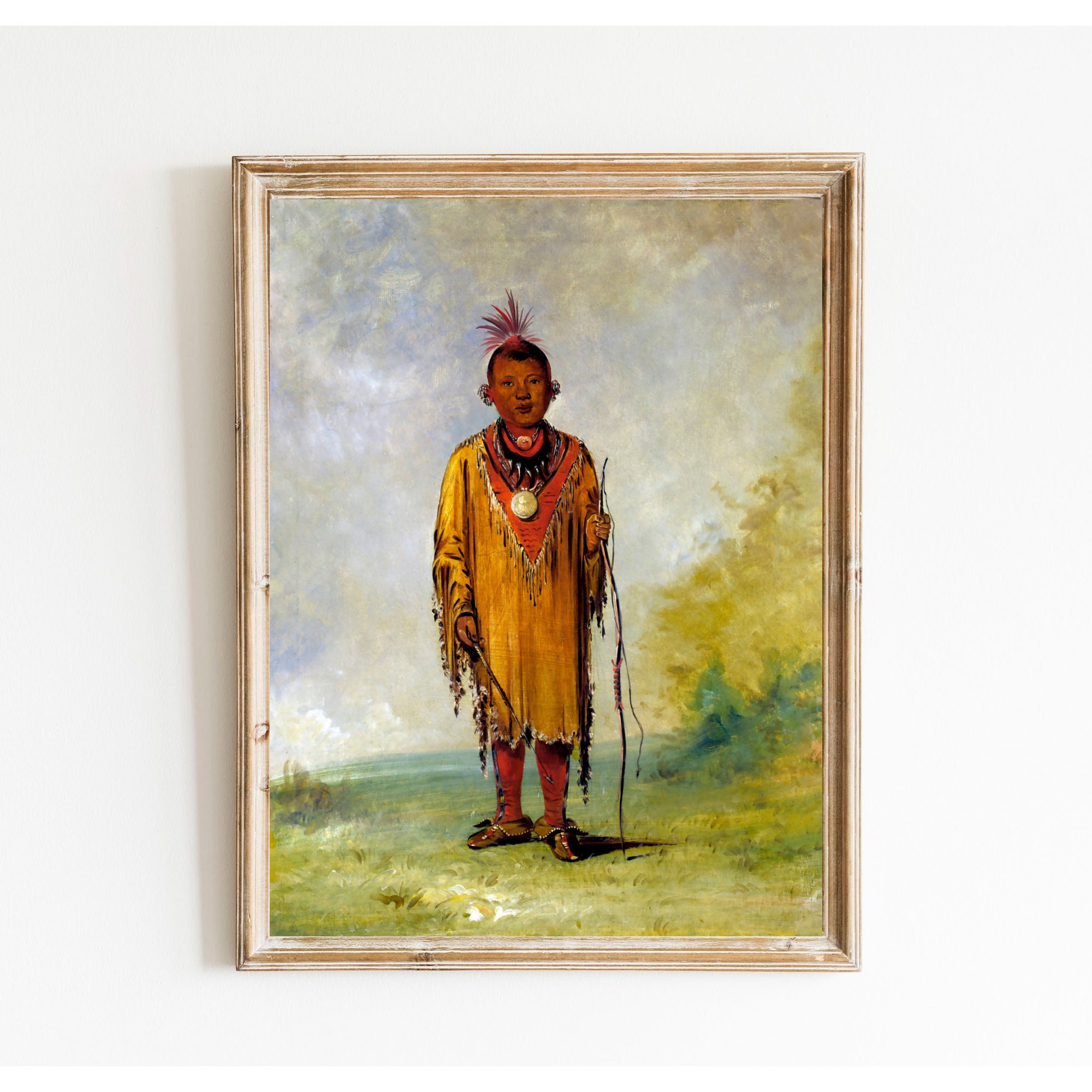 Native American Boy Painting