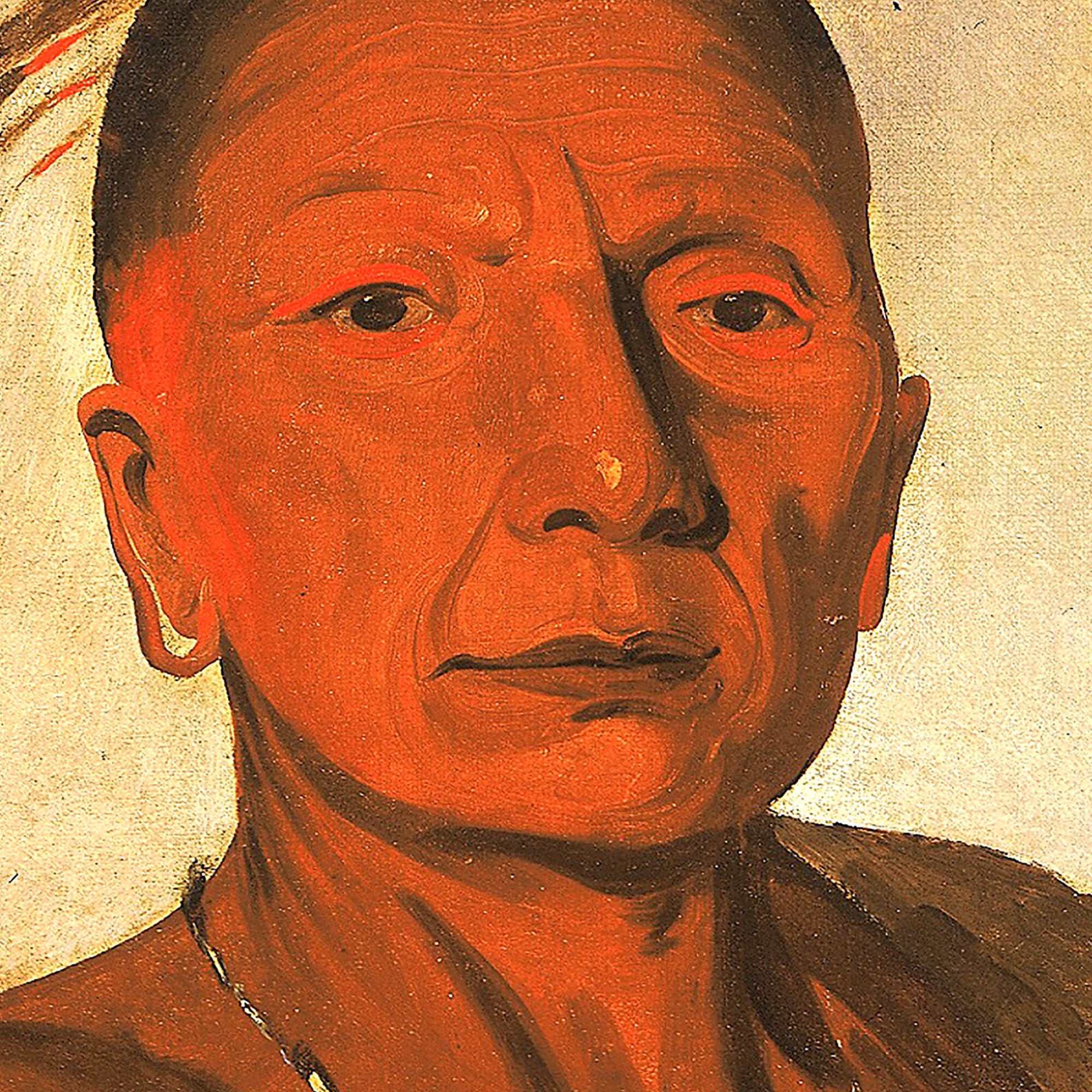 Antique Printable an Indian Brave Portrait Male Native - Etsy