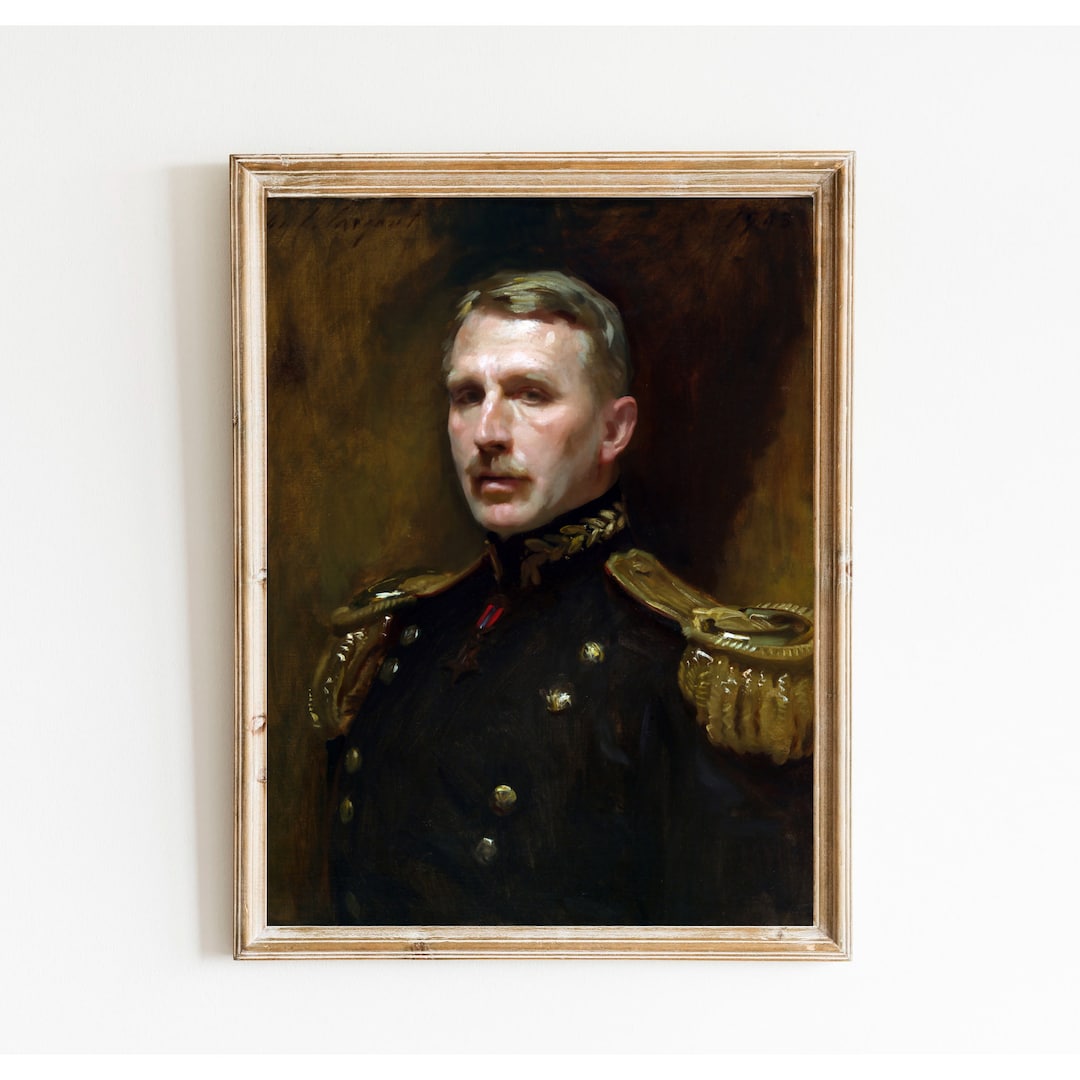 Vintage US Army General Portrait Painting Printable, Rough Riders ...
