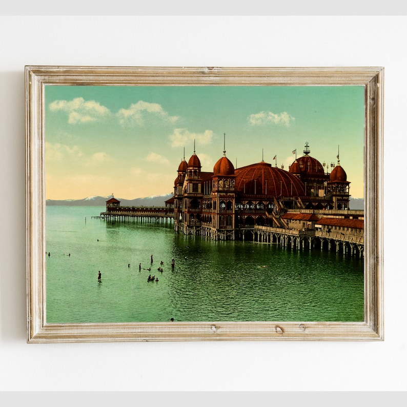 Vintage Photo Saltair Pavilion, Great Salt Lake, Utah, Instant Download ...