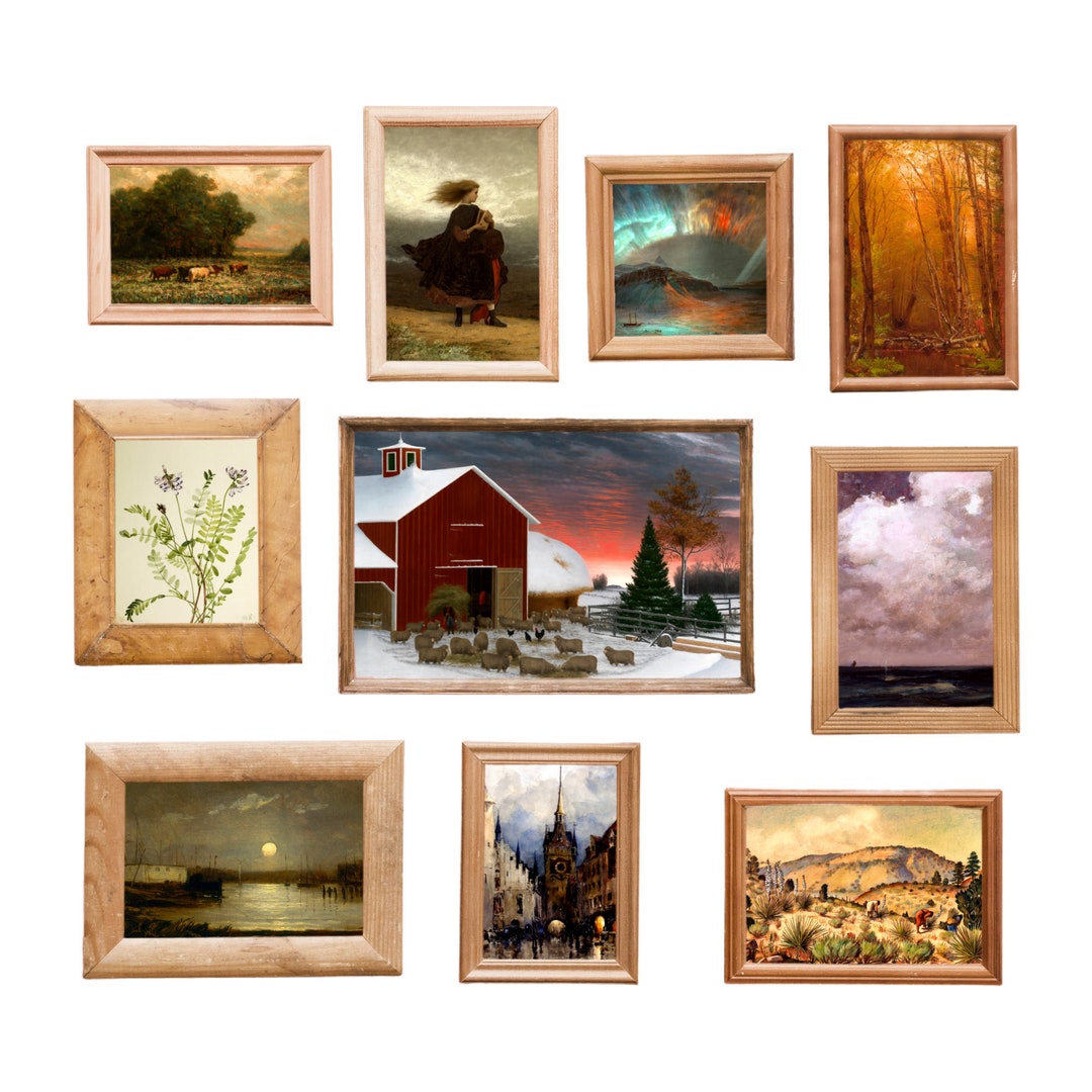 Printable Vintage Gallery Wall Art Set, Antique Art Collection Painting ...
