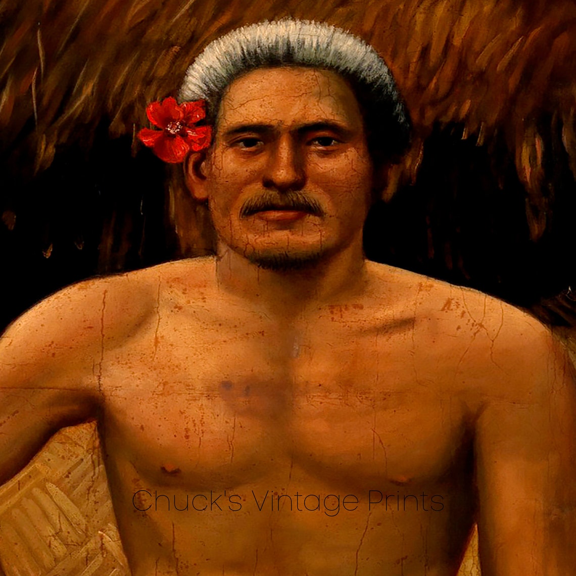 Antique Printable Portrait of a Samoan Man Pacific Islander - Etsy