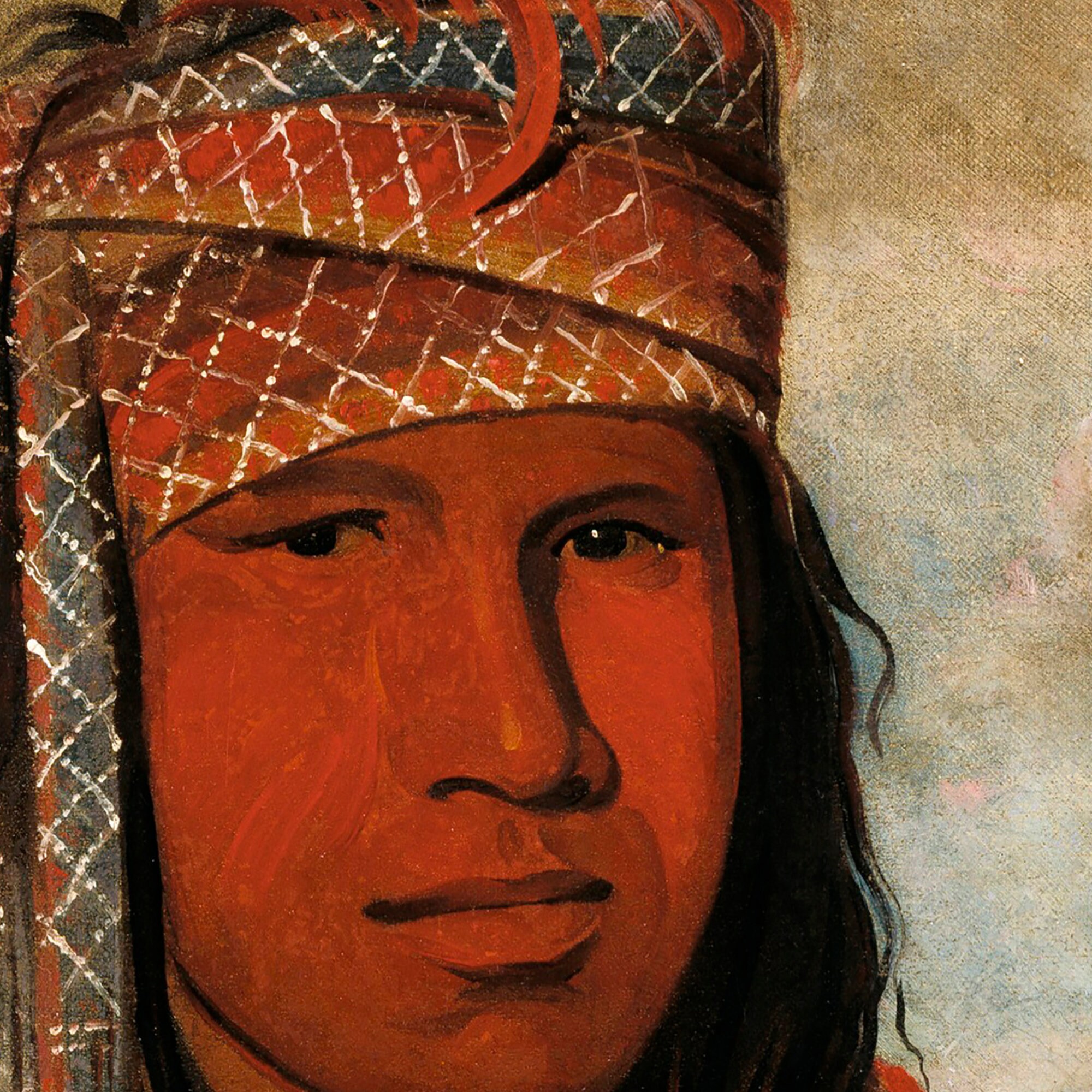 Antique Printable an Indian Brave Portrait #3, Male Native American ...