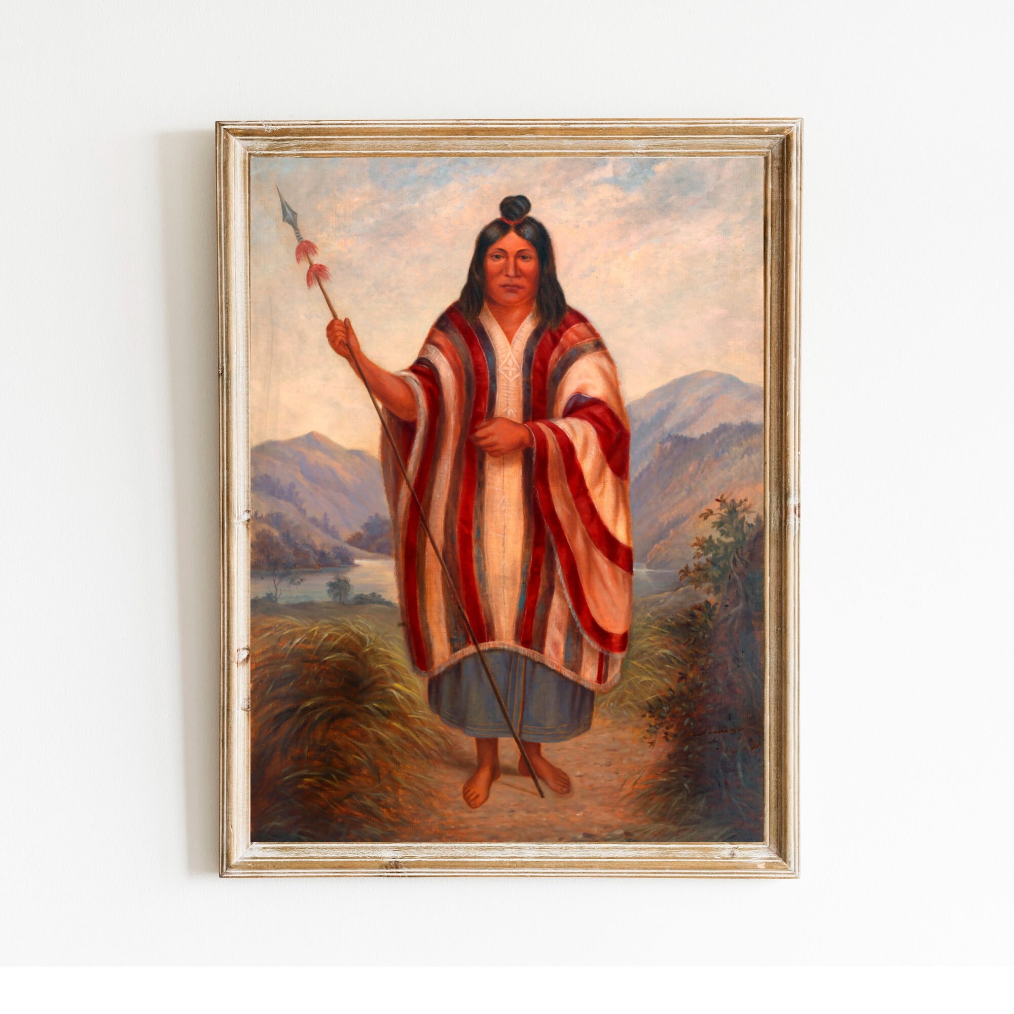 Antique Printable Portrait of a Peruvian Indian Male, Native American ...