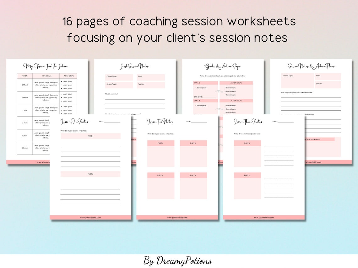 22 Done for You Coaching Program Worksheet Templates Client - Etsy