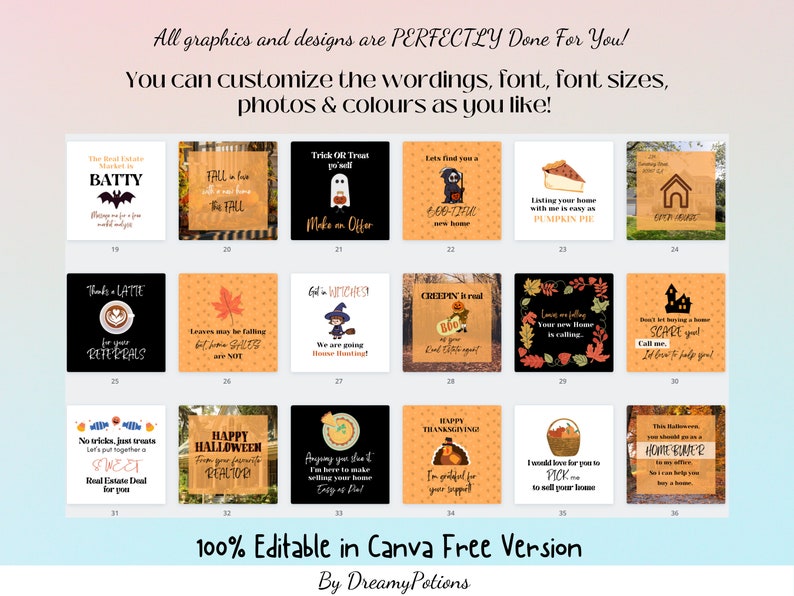 36 Funny Fall/halloween/thanksgiving Realtors Social Media Posts, Real ...