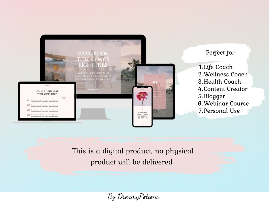 40 Coaching/online Course Workbook Template for Coaches, Lead Magnet ...