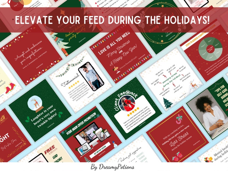 36 Done for You Christmas Life Coach Engagement Social Media Posts ...