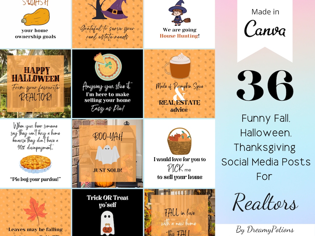 36 Funny Fall/halloween/thanksgiving Realtors Social Media Posts, Real ...