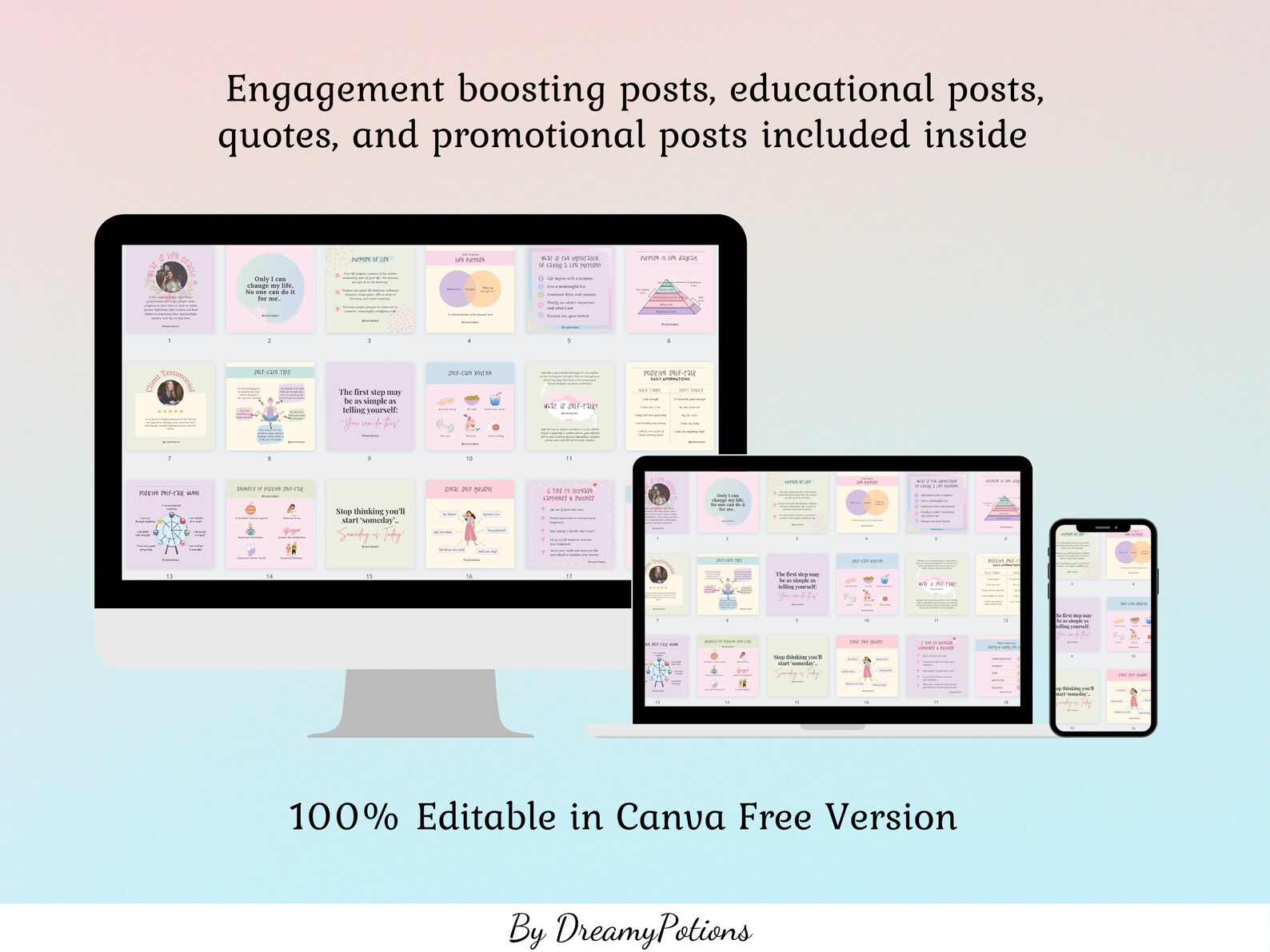 33 Done for You Life Coach Engagement Social Media Posts, Life Coaching ...