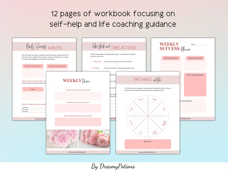 12 Done for You Life Coaching Workbook, Ready to Sell Workbook, Course ...