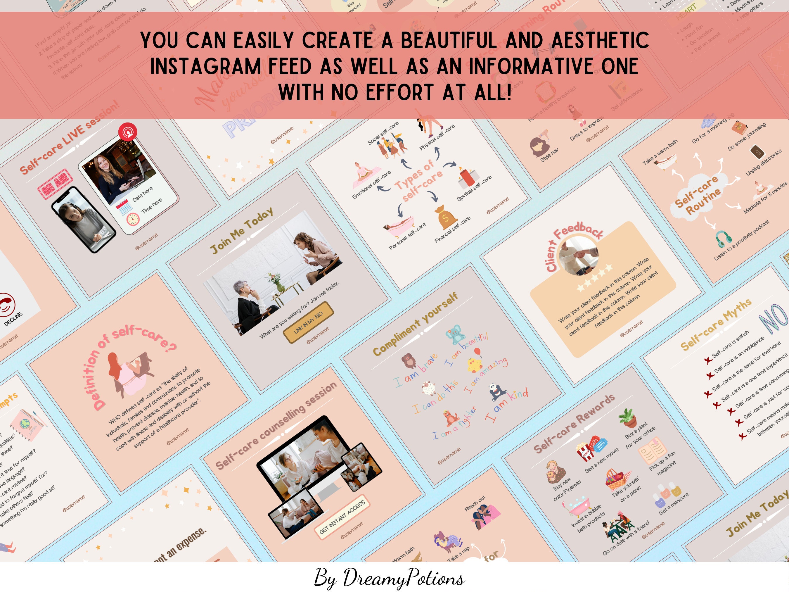 30 Done for You Self-care Engagement Social Media Posts, Life Coach ...