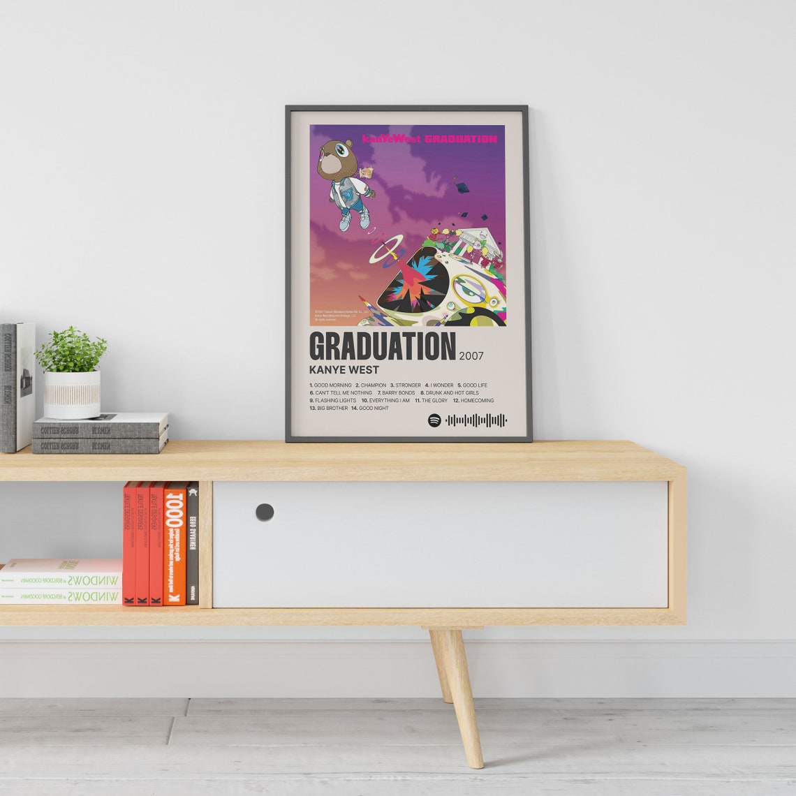 Kanye West Poster | Graduation | Spotify Playlist | Graduation Album ...