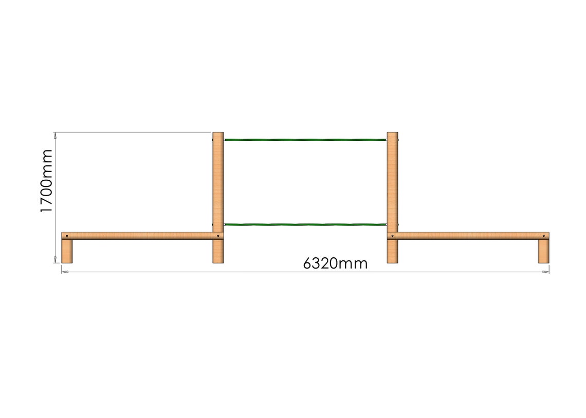 DIY Kids Rope Walk Woodworking Plans With Balance Beams (digital ...