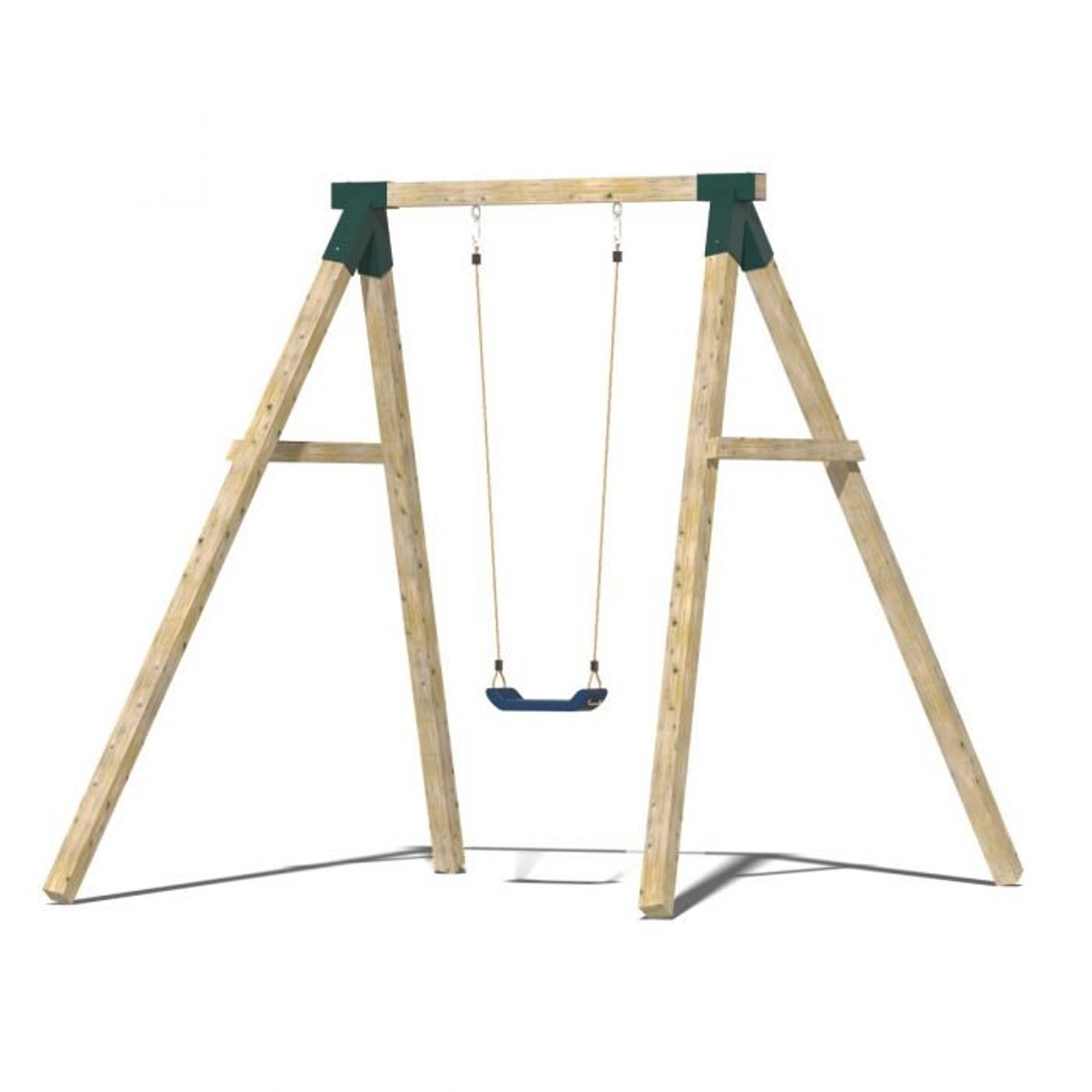 DIY Single Swing Set Woodworking Plans: Kids Outdoor Playground ...
