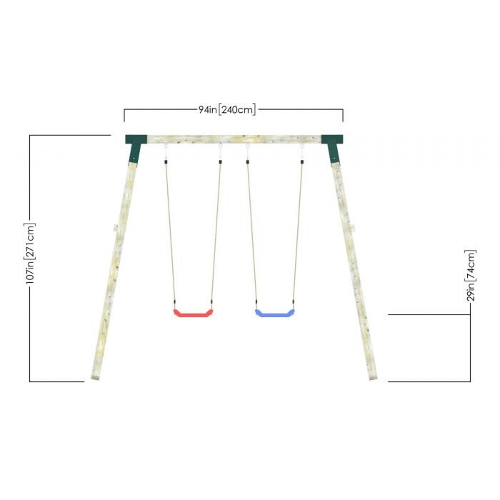 DIY Double Swing Set Woodworking Plans: Step-by-step Guide (digital ...