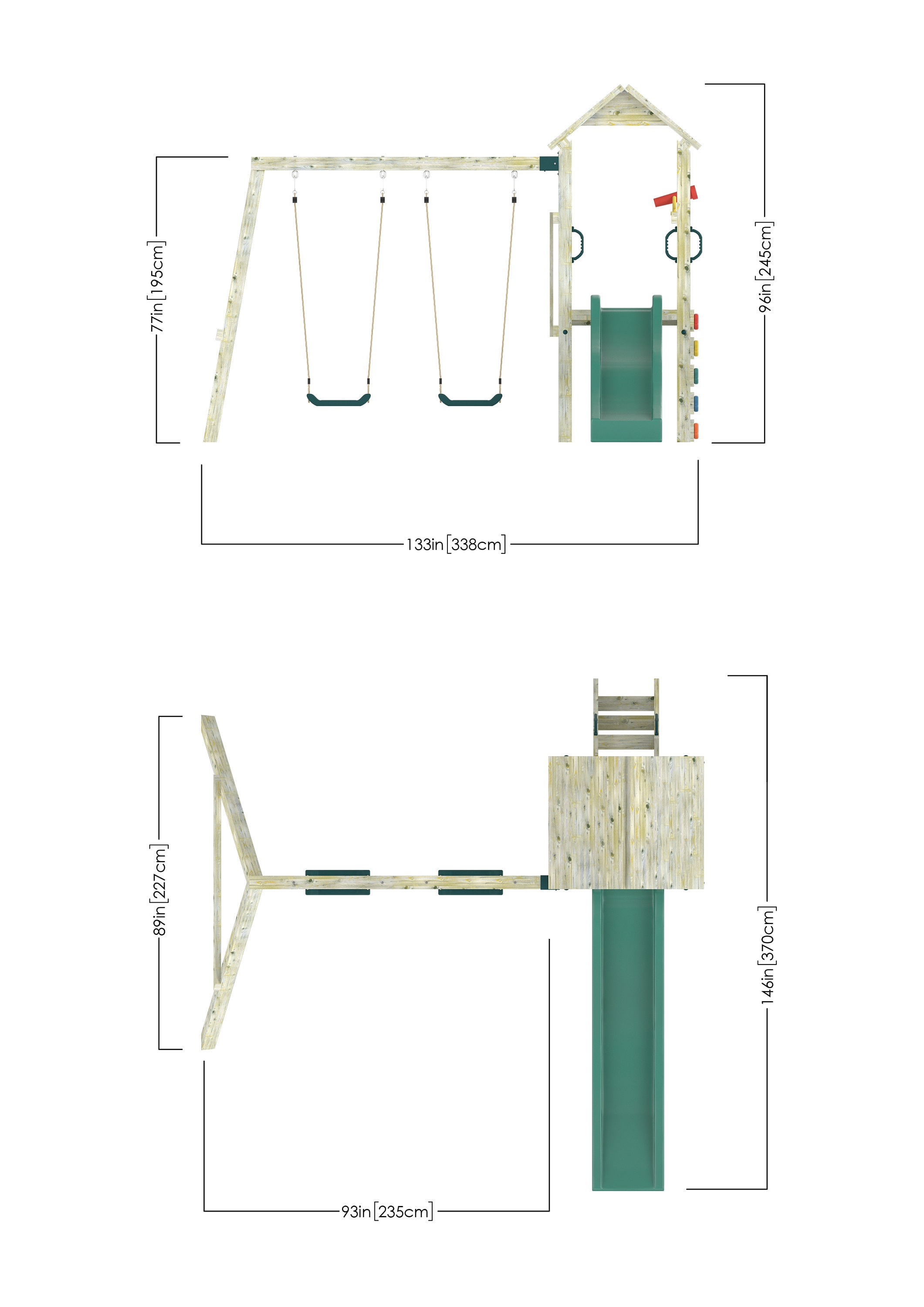 DIY Kids Climbing Frame Woodworking Plans: Backyard Playground (PDF ...