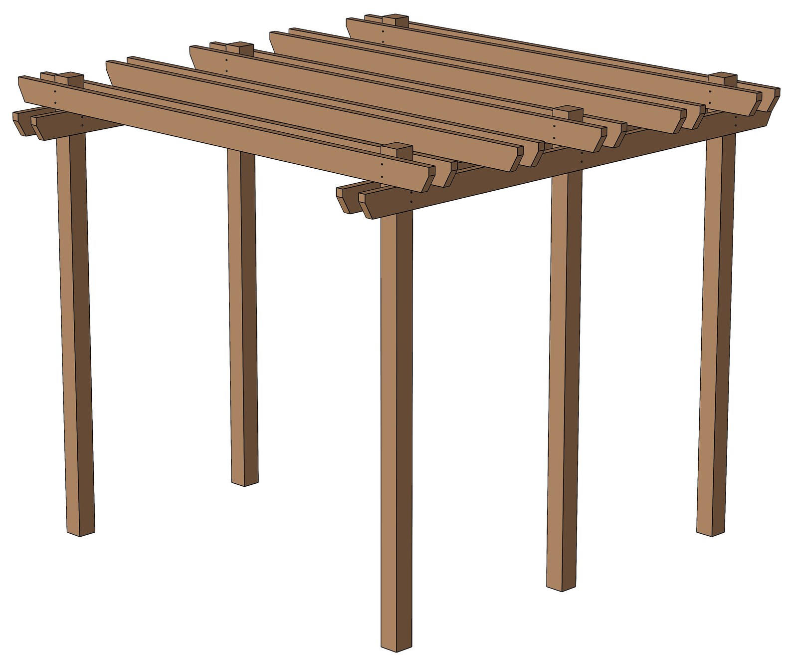 3m X 3m 10ft X 10ft Pergola Plans & Assembly Instructions Comes With ...