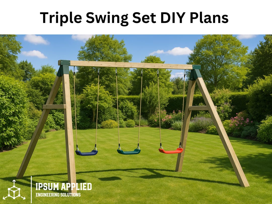 DIY Triple Swing Set Woodworking Plans: Step-by-step Guide for Outdoor ...