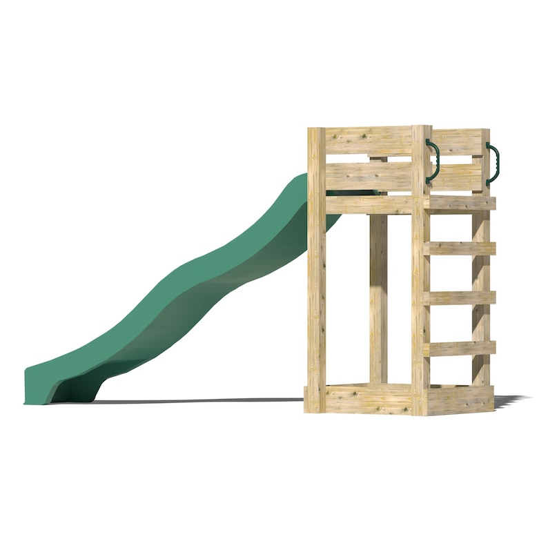 Climbing Frame With Slide and Wooden Climbers Plans & Assembly ...