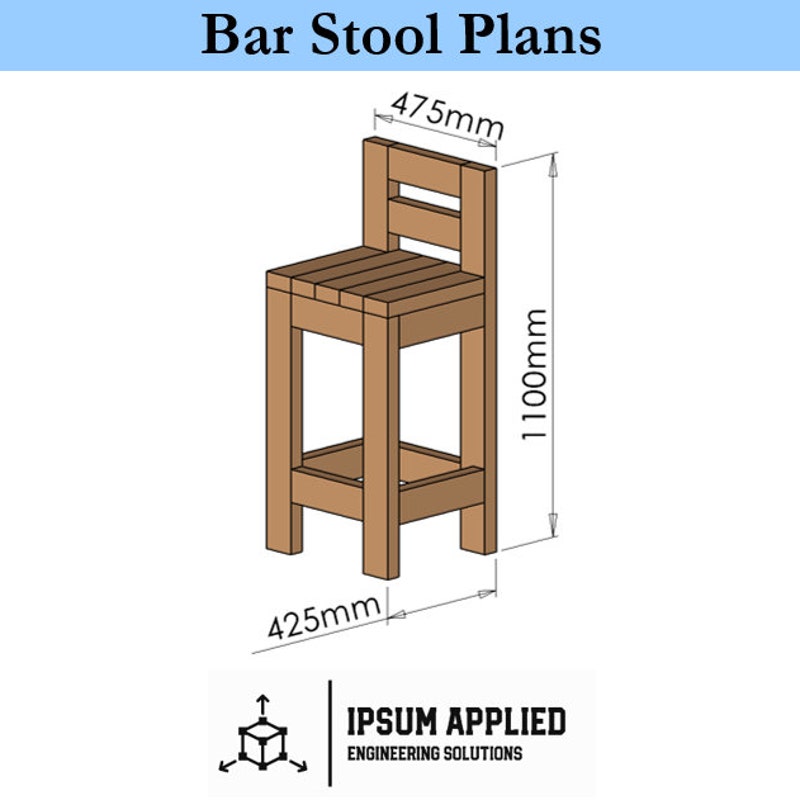 Bar Stool Plan - Etsy