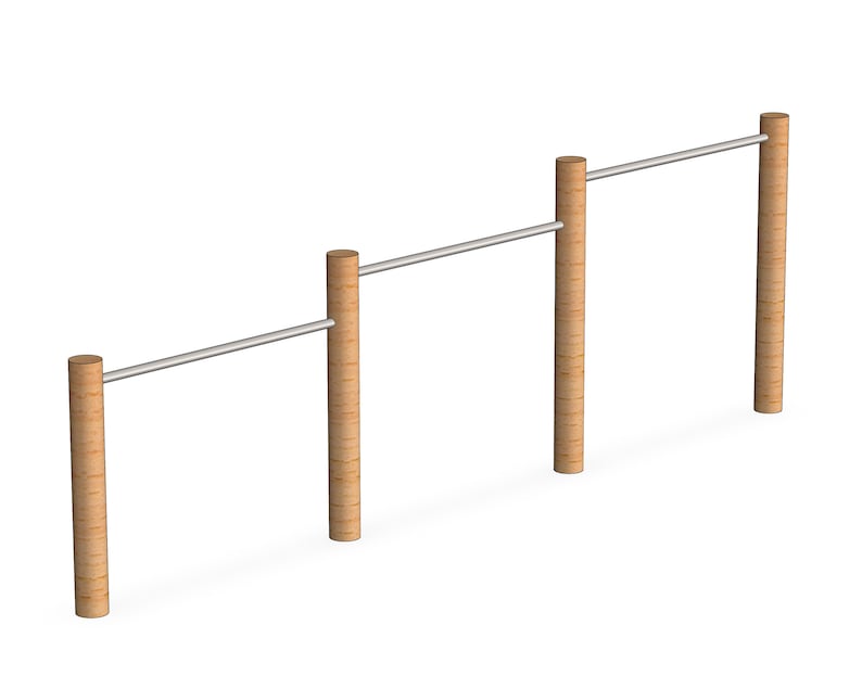 Outdoor Triple Pull-up Bars Plans & Assembly Instructions - Comes With ...