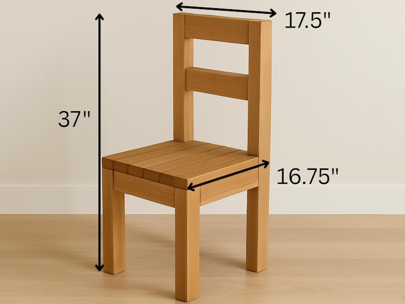 DIY Wooden Chair Plan: 2x4 Lumber Build (PDF Download) - Etsy
