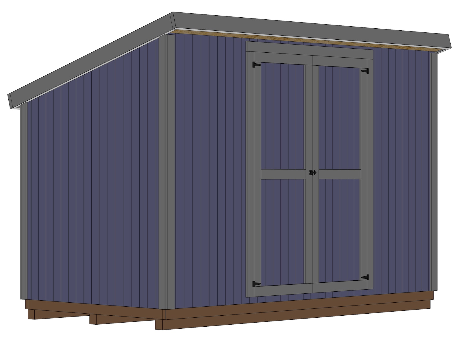 6x12 Lean to Shed Plans PDF | Lawn Equipment & Tool Storage Shed | DIY ...