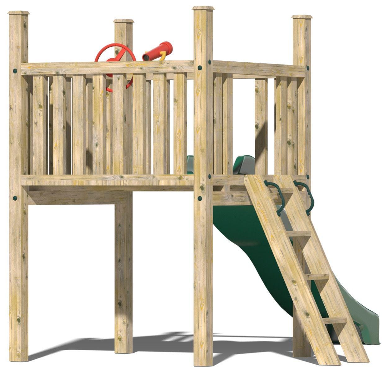 DIY Tower Climbing Frame Woodworking Plans: Kids Playground Slide ...