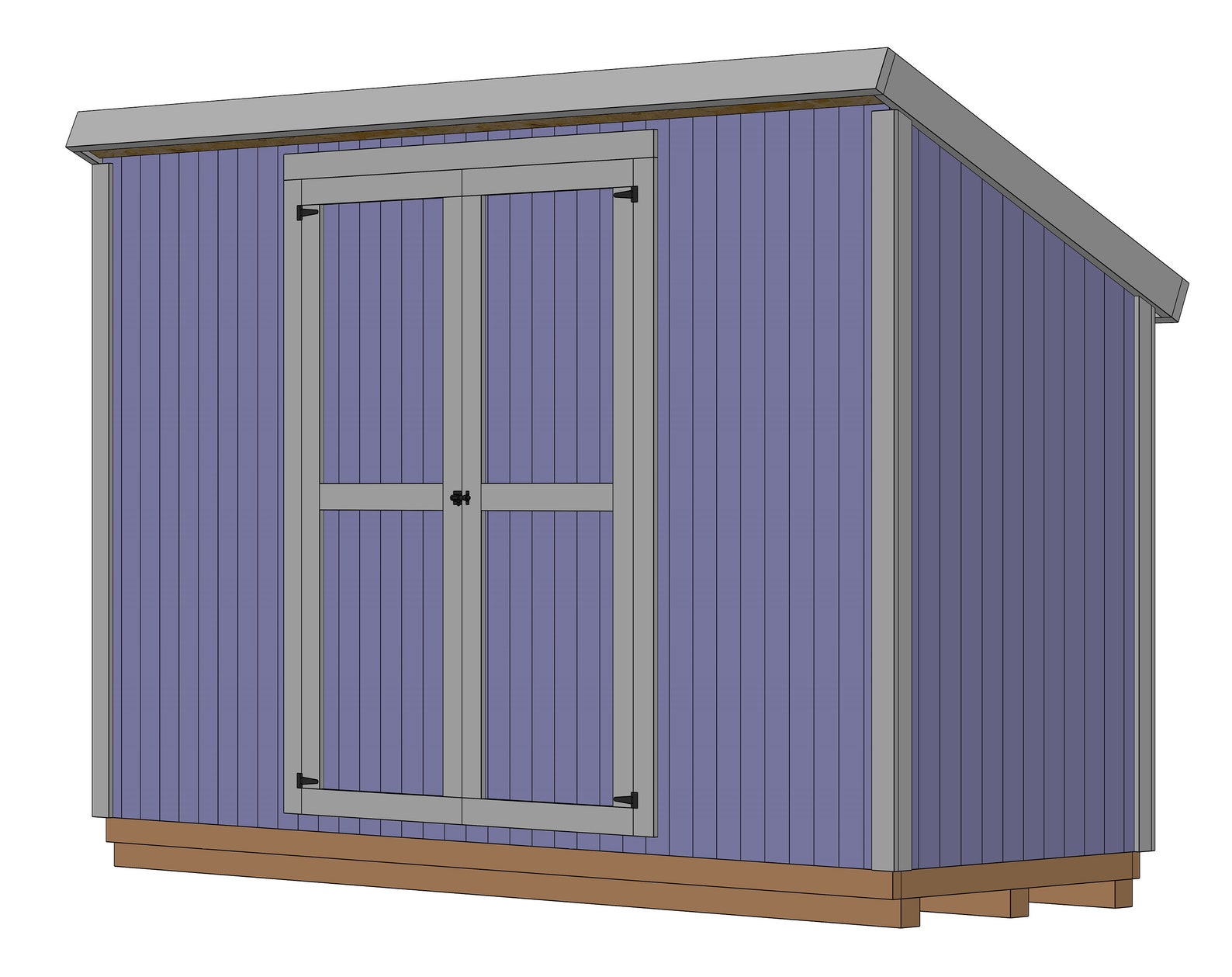 4x12 Lean-to Shed Plans: DIY Backyard Storage (PDF Blueprint) - Etsy