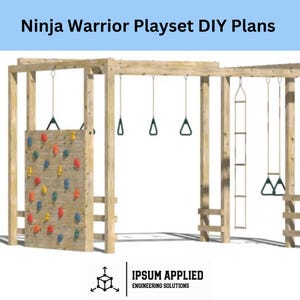DIY Ninja Warrior Playset Woodworking Plans: Backyard Obstacle Course ...