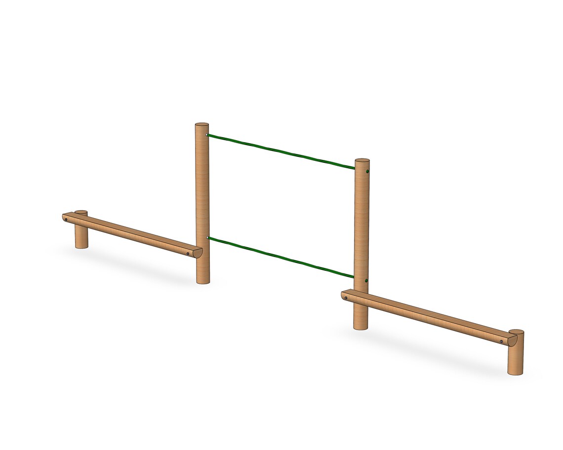 DIY Kids Rope Walk Woodworking Plans With Balance Beams (digital ...