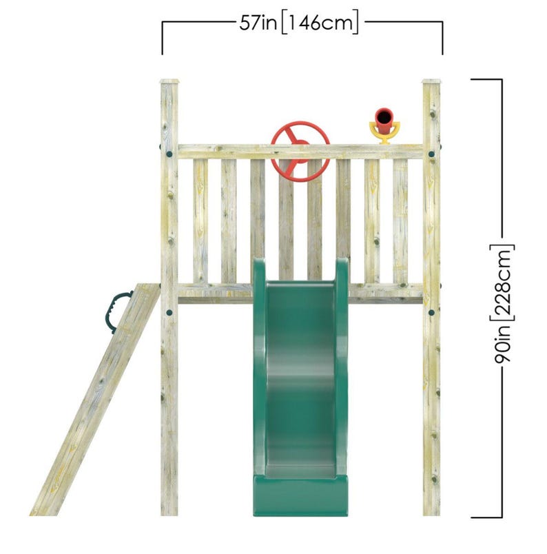 DIY Tower Climbing Frame Woodworking Plans: Kids Playground Slide ...
