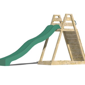 DIY A-frame Climber Woodworking Plans: Kids Playground With Slide ...