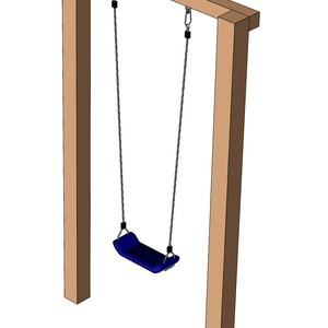 Kids Single Swing Set Plans & Assembly Instructions Comes | Etsy