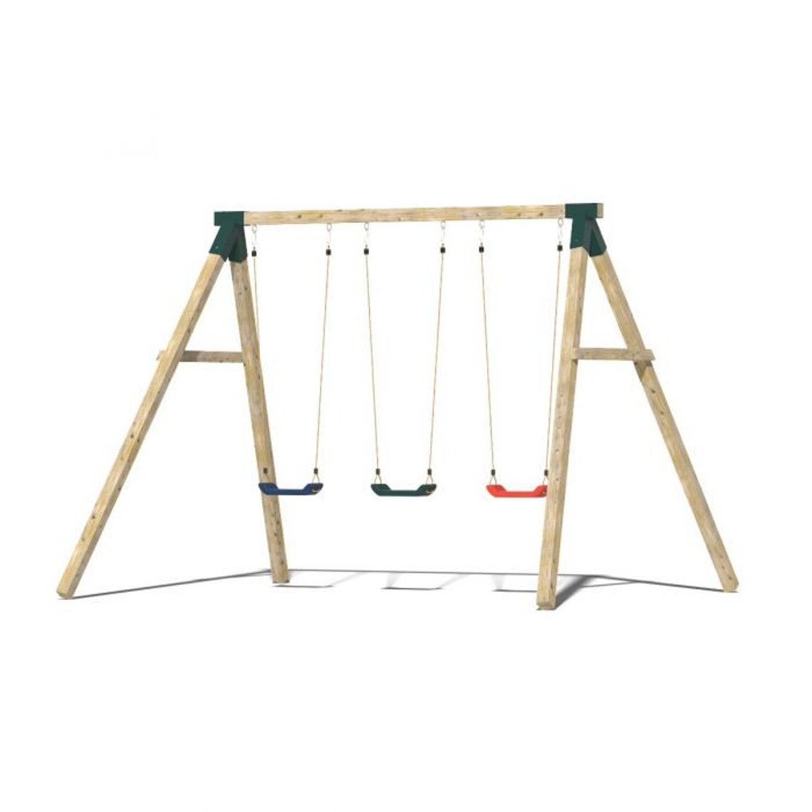 Kids Triple Swing Set Plans & Assembly Instructions Comes With Cut List ...