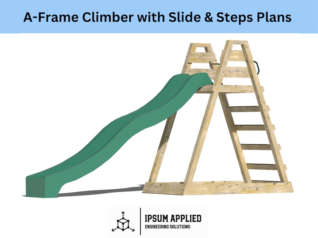 A-frame Climber With Slide and Steps Plans & Assembly Instructions ...