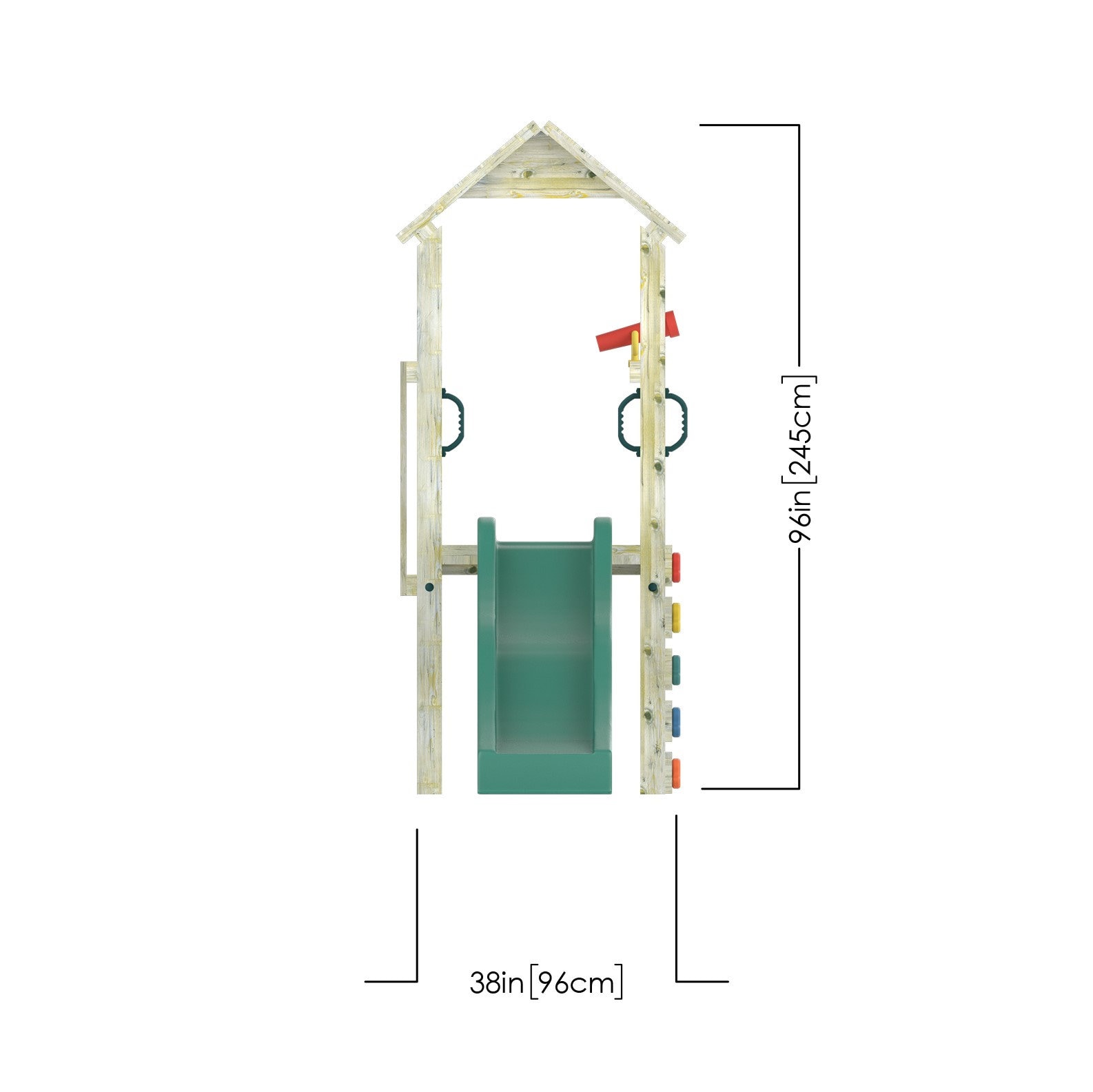 Climbing Frame With Steps, Slide and Rock Wall Plans & Assembly ...