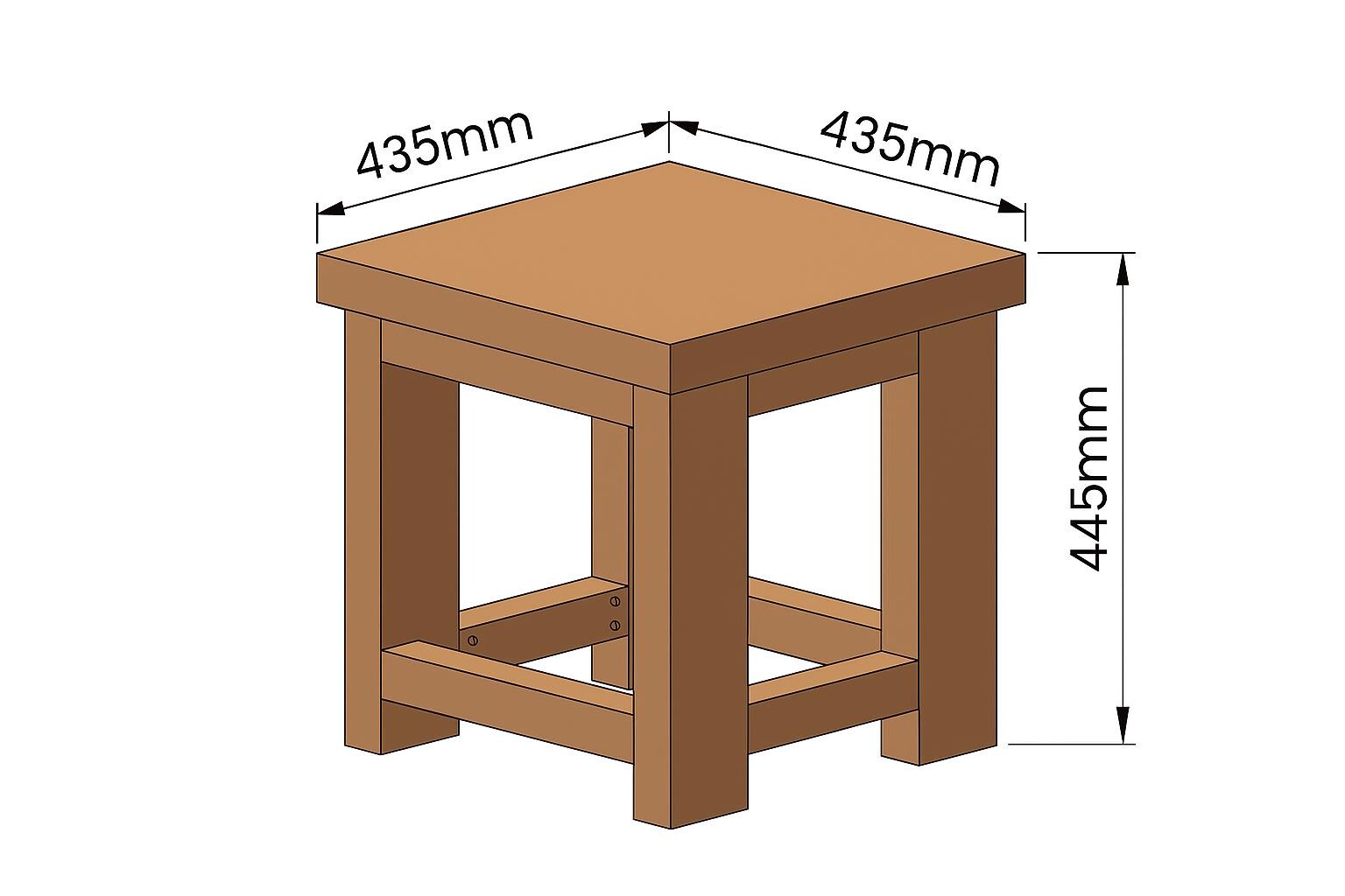Compact Wooden Stool Woodworking Plans – Beginner DIY Project With Step ...
