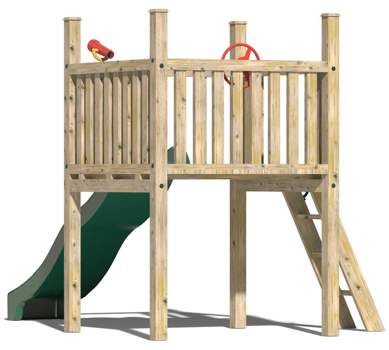 DIY Tower Climbing Frame Woodworking Plans: Kids Playground Slide ...