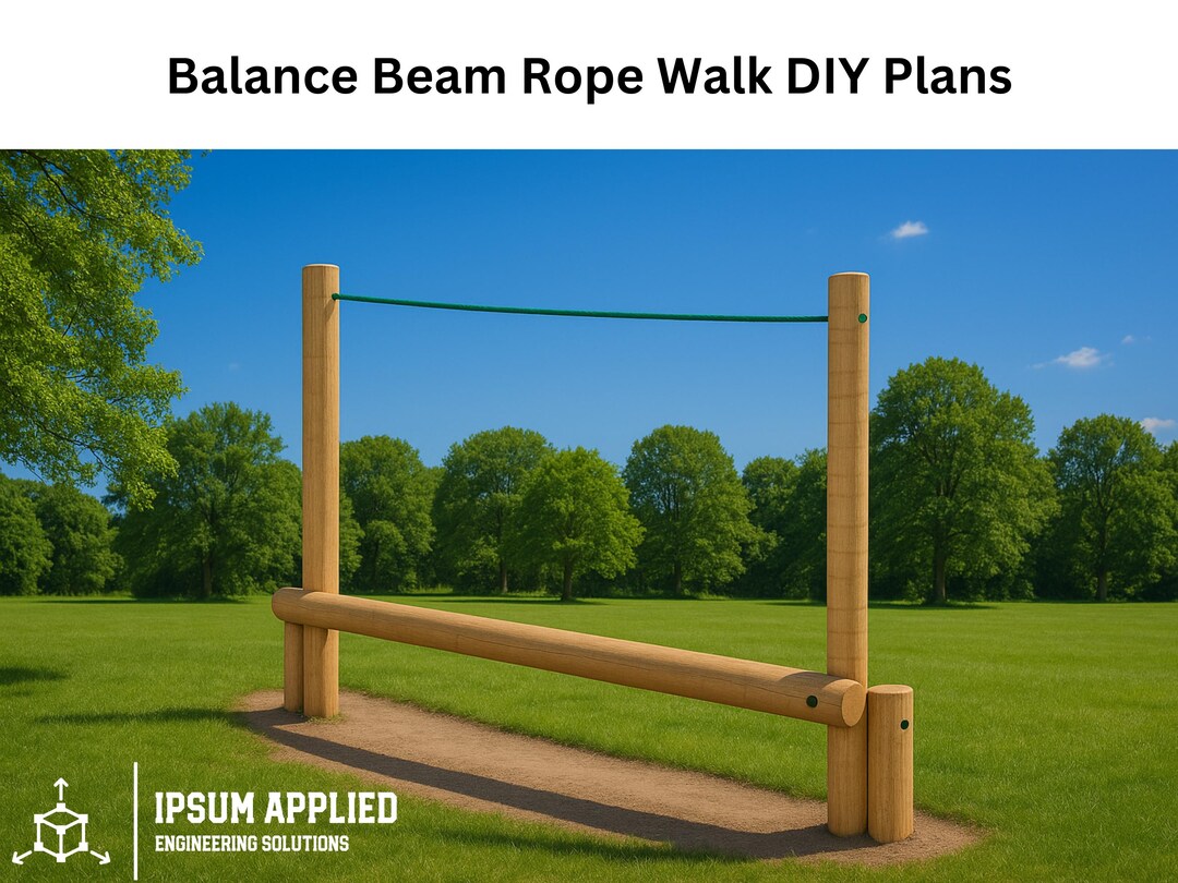 DIY Kids Balance Beam Woodworking Plans With Rope (instant Download) - Etsy