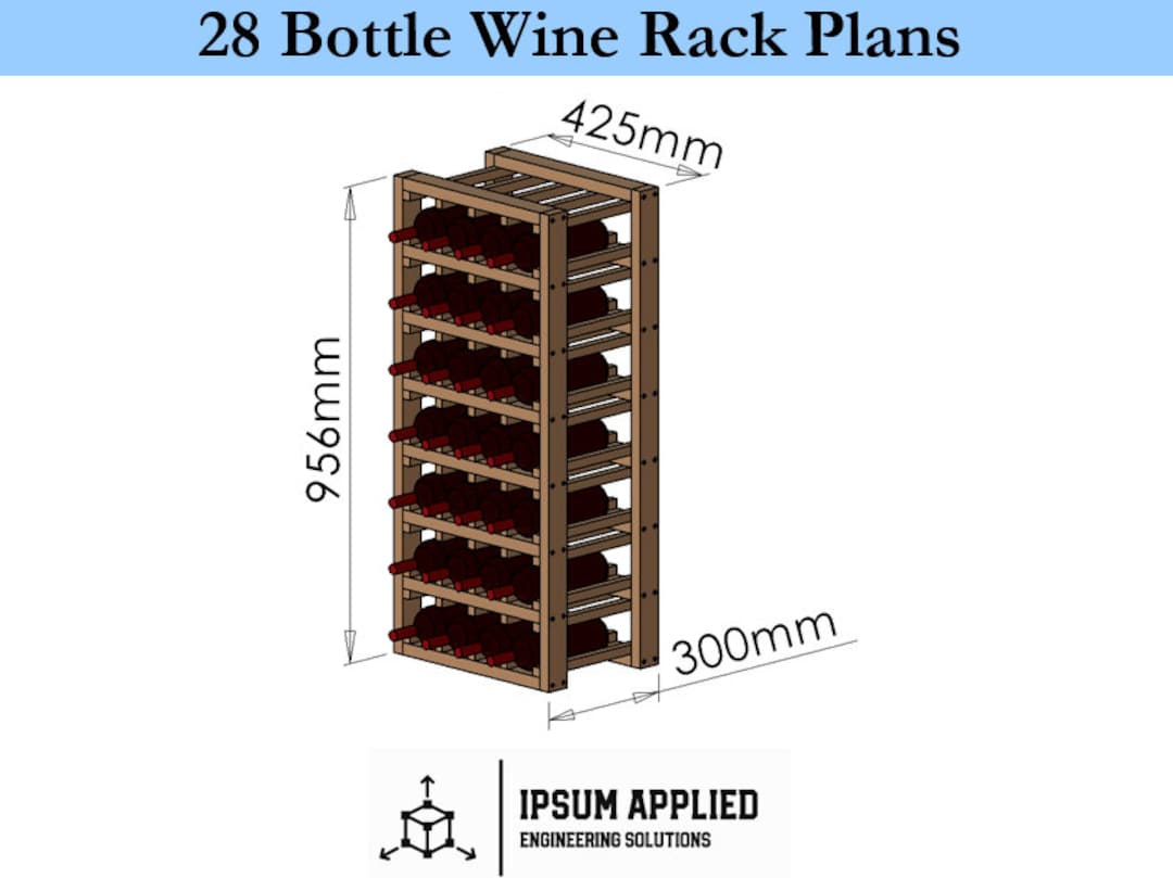 DIY Wine Rack Woodworking Plans – 28-bottle Storage – Step-by-step ...