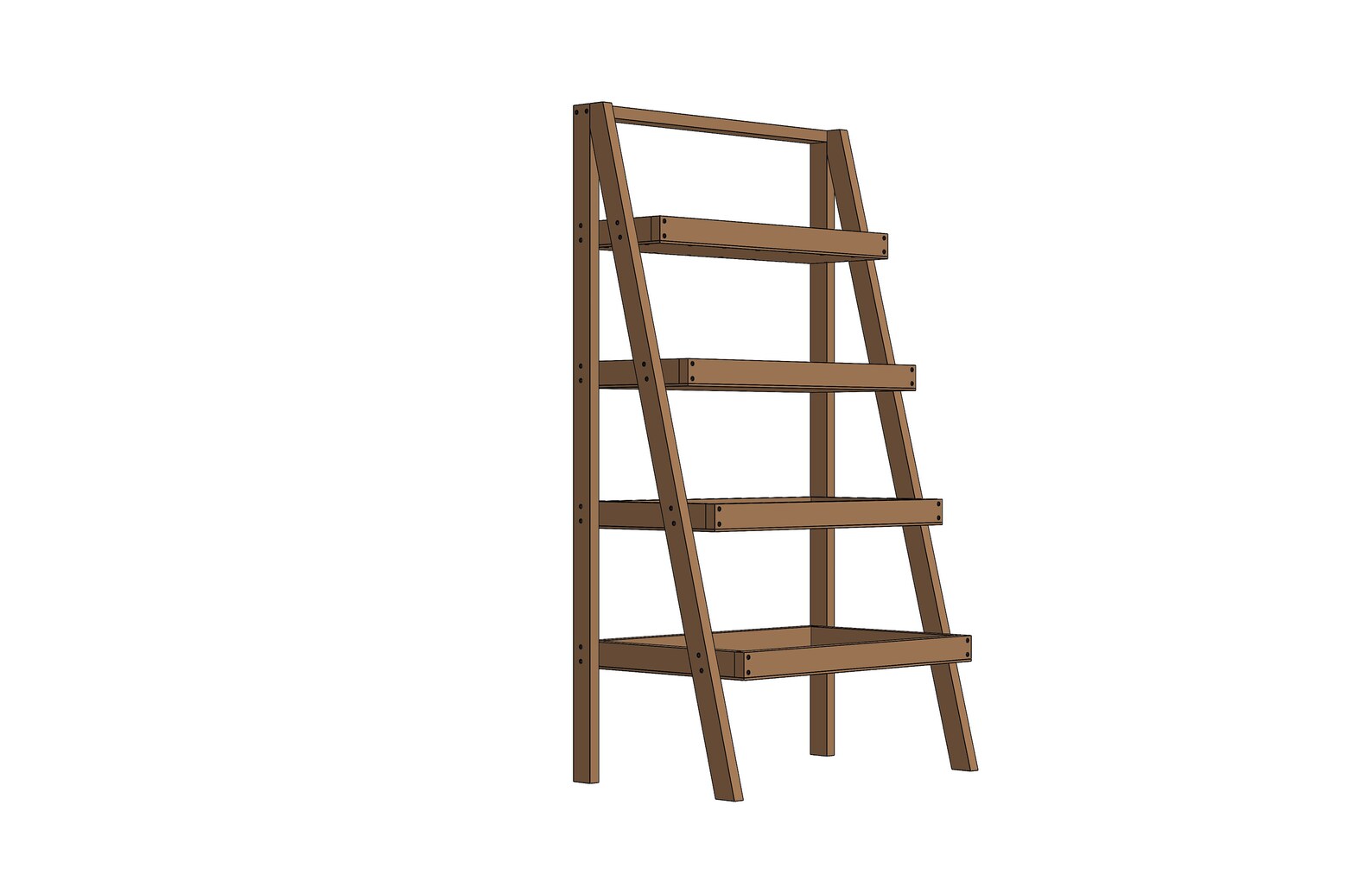 Wooden Ladder Storage Shelves Plans & Assembly Instructions - Etsy