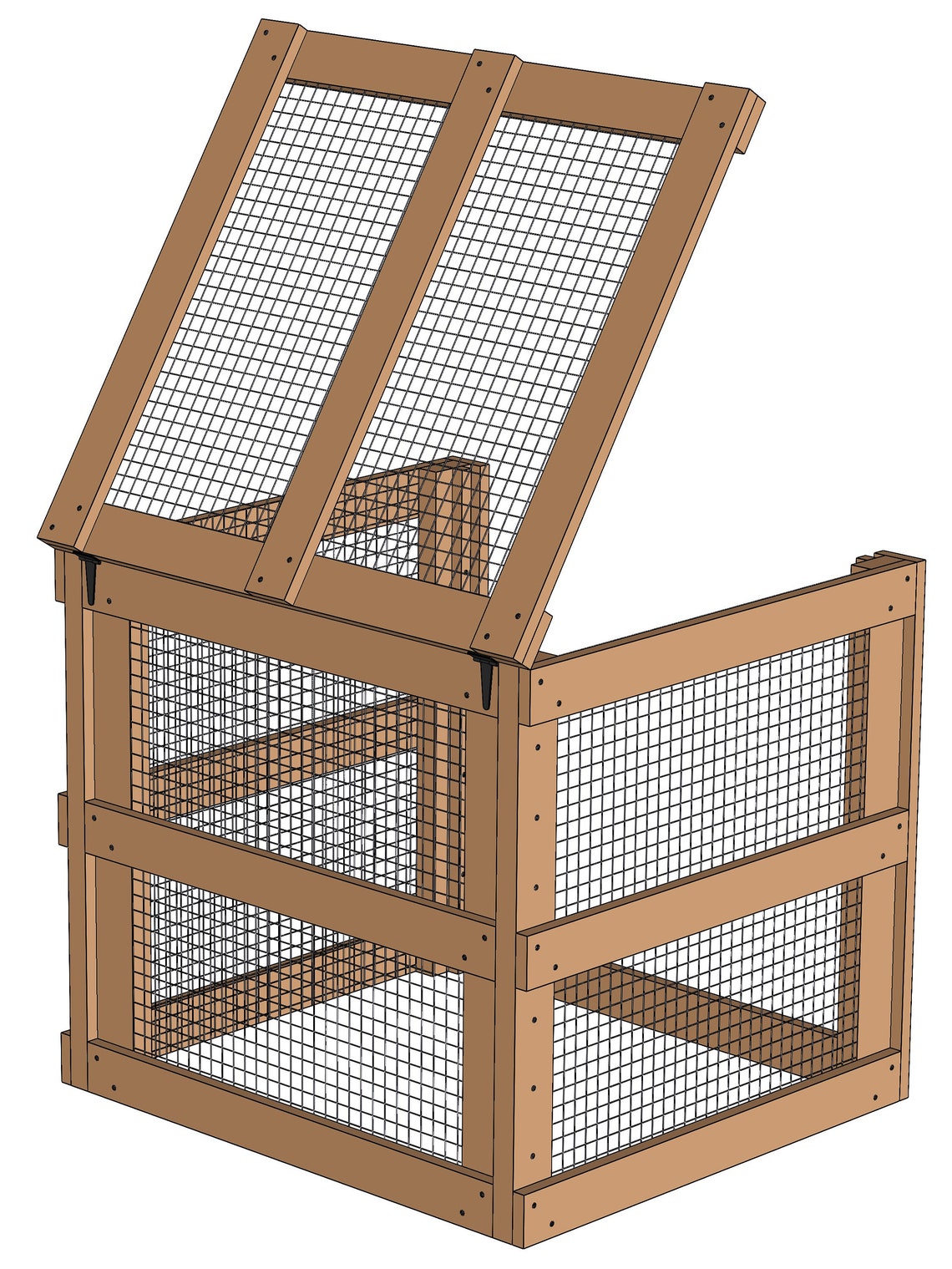 Compost Bin Plans & Assembly Instructions Comes With Cut - Etsy