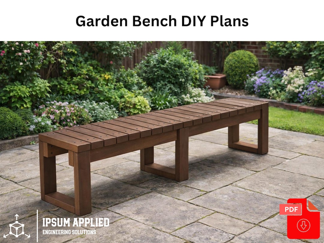 DIY 2x4 Garden Bench Woodworking Plans: Outdoor Seating Project ...