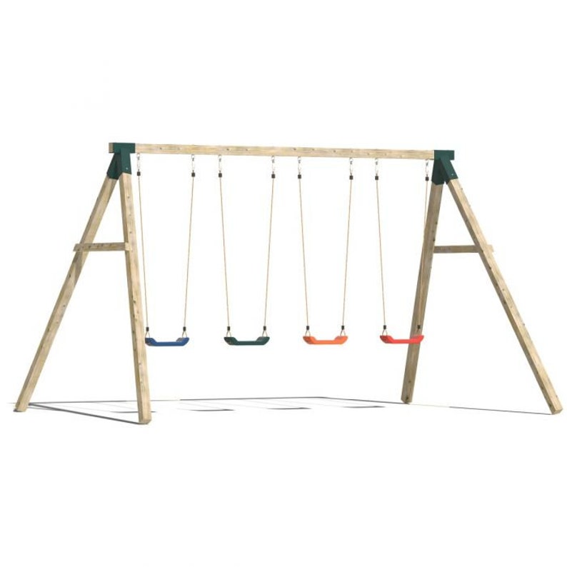 DIY Quadruple Swing Set – Woodworking Plans With Step-by-step Guide ...