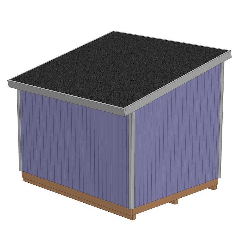 8x10 Lean to Shed Plans PDF | DIY Backyard Storage Shed Blueprint ...