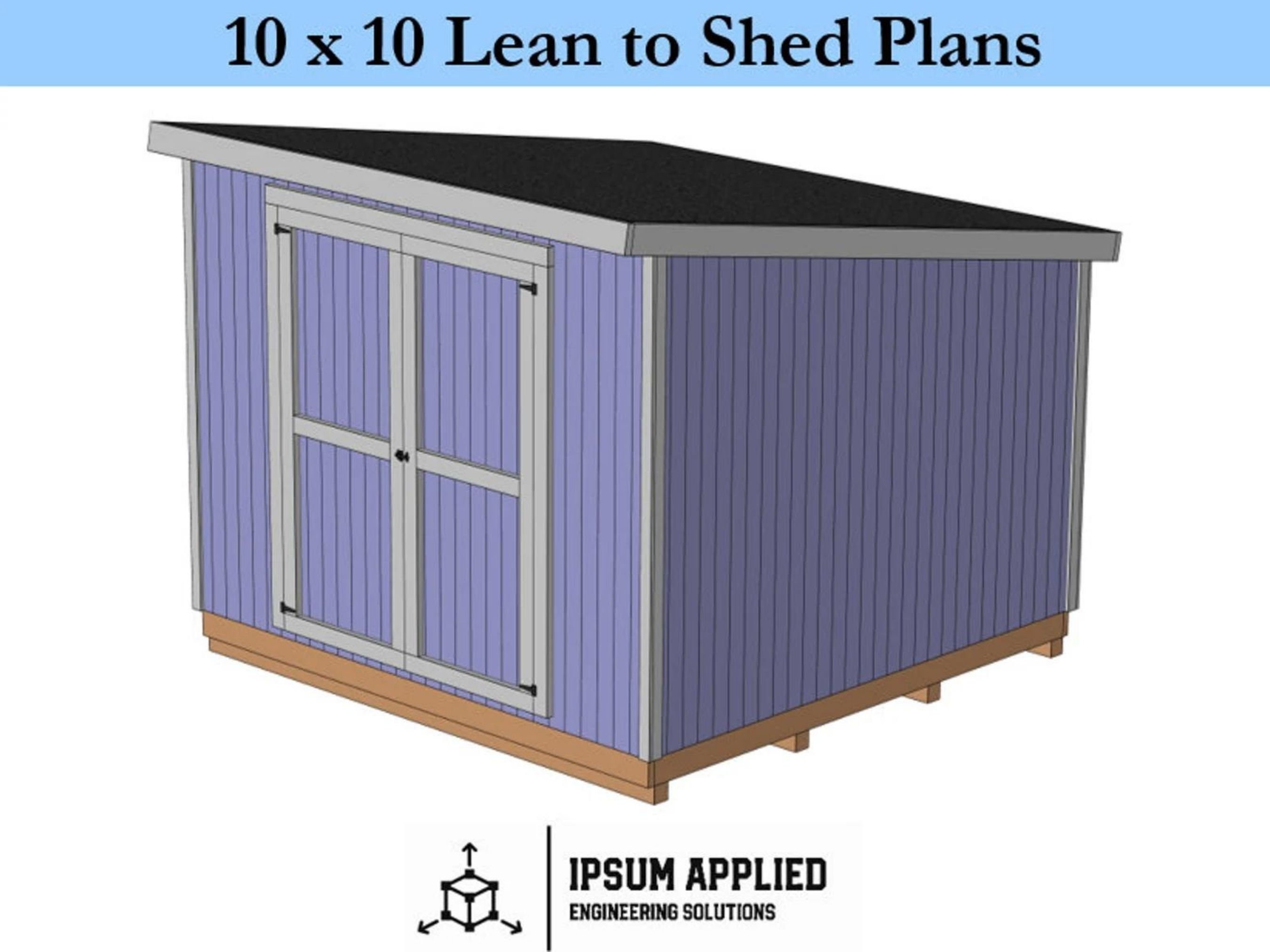 DIY Lean-to Shed Woodworking Plans: 10 Sizes (PDF Bundle) - Etsy